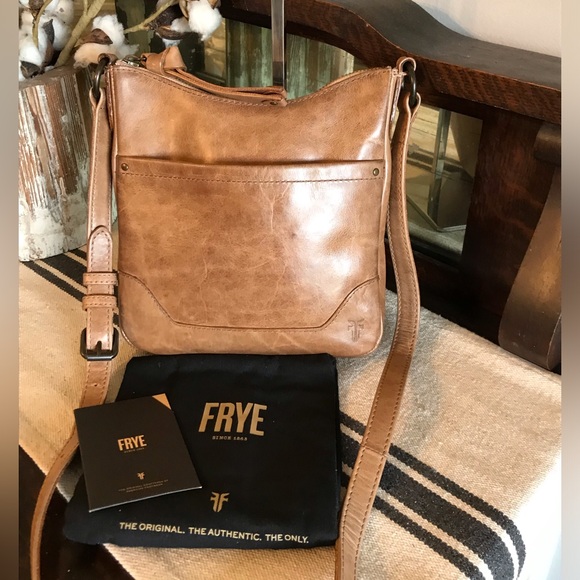 Frye | Bags | Nwot Frye Melissa Swing Leather Crossbody Beige Brown ...